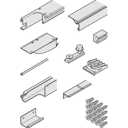 Hafele 408.32.022 Rail set, Hawa Folding Concepta III 2-doors Left ...