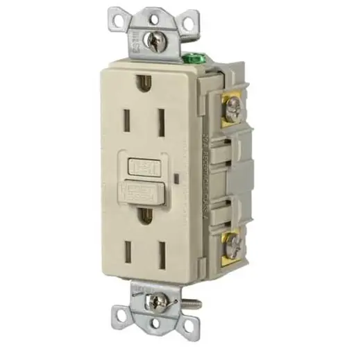 HUBBELL WIRING GFR15I GFCI Receptacles; Grade: Commercial ; Receptacle ...