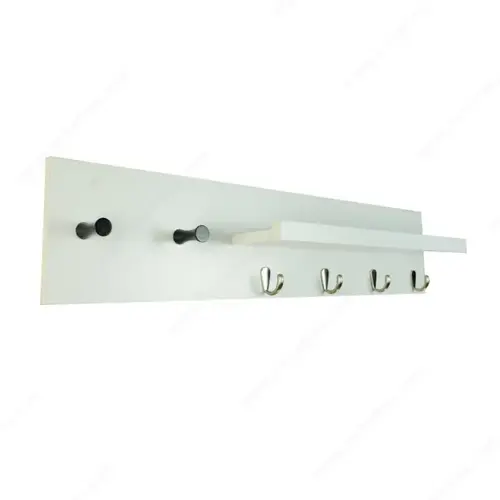 Onward 4955WBC White Hat and Coat Rack with Shelf Buy Now