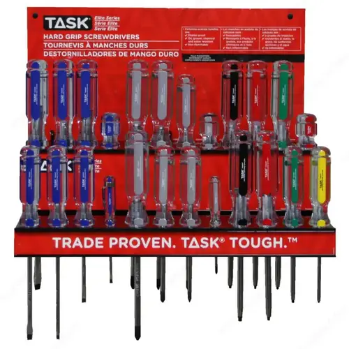 Task Tools D50400 Display Material: Elite Series Hard Grip Screwdriver ...