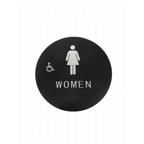 Womens Restroom Sign Circle