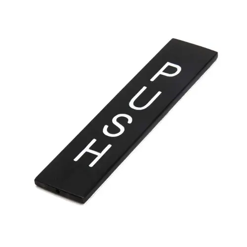 FHC PPD3VDU PUSH Sign with Black Lettering with Adhesive Backing ...