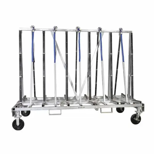 FHC TR4496 Heavy Duty 96" Double Sided Glass Transport Rack 4000-Lb ...