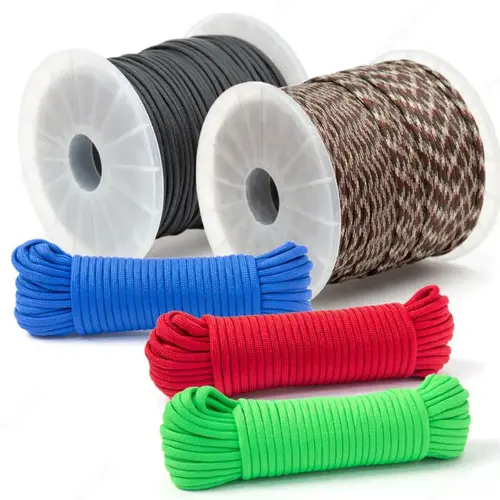 KingCord 644781TV Paracord 550 Diamond Braid Nylon Rope Red / White ...