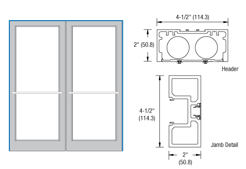 CRL-U.S. Aluminum FD42722 Dark Bronze/Black Anodized Class 1 76" x 86 ...