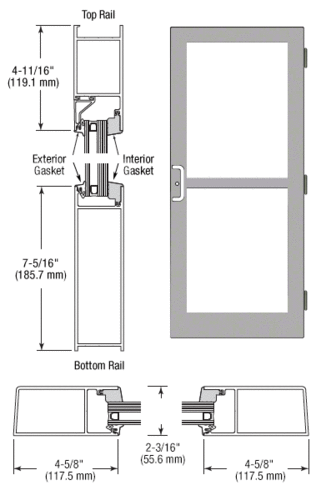 CRL-U.S. Aluminum SZ61511 Clear Anodized Class 1 StormFront Series ...