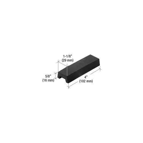 CRL-U.S. Aluminum SB230 OS-2 EPDM Setting Block for 1" Exterior Glazing ...