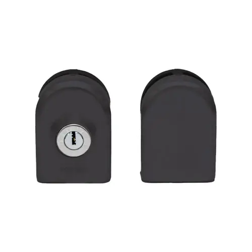 Aria Vetri ALD423MBL Slip on Oval Deadbolt Glass to Glass Lock with ...
