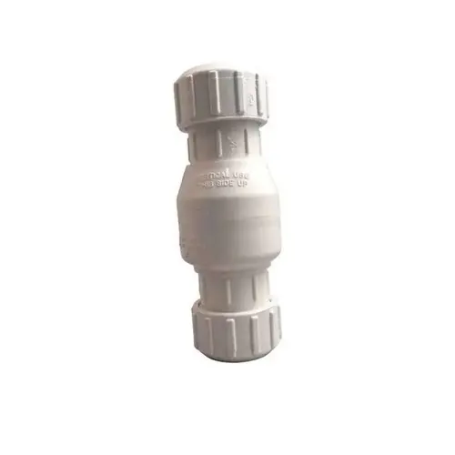 NDS 1520-20 Swing Check Valve, 2"Slip White PVC 125 psi 1500 Series ...