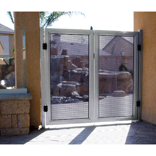CRL GGTL0SLVC Security Screen Silver Finish Custom Size Swing-Out Gate ...