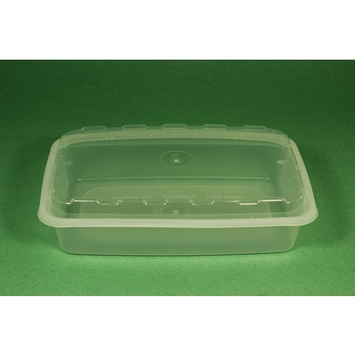 CUBEWARE CR-928C 28OZ RECTANGLE CLEAR CONTAINER WITH LID