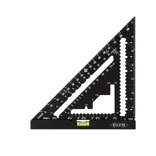 Stiletto STSQ7-L Carpenter Square with Level, 1/16 in Stiletto STSQ7-L Carpenter Square with Level, 1/16 in