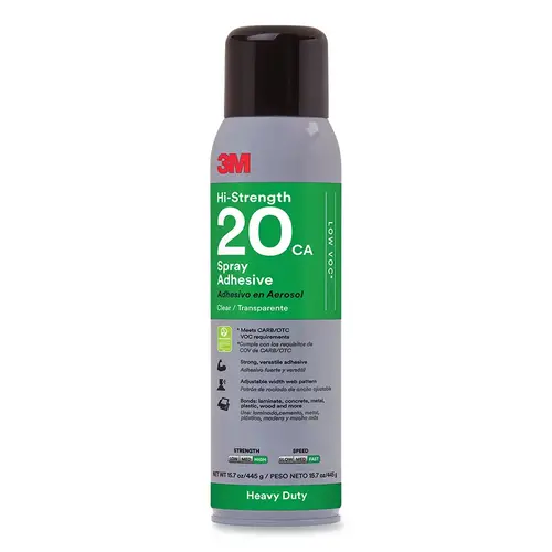 3M 07630814271 Heavy-Duty 20CA Spray Adhesive, 15.7 oz, Aerosol Can ...
