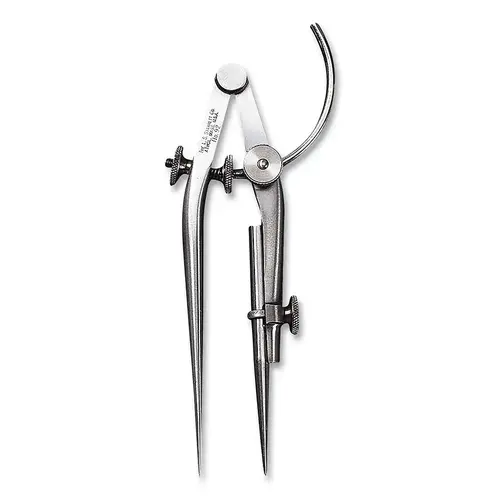 Starrett 50423 6 Inch Leg, Spring Joint, Steel, Polished, Divider Buy Now