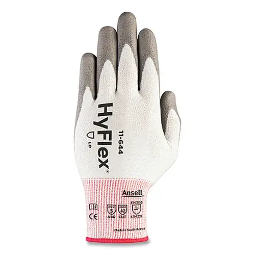 HYFLEX 11-644-9 11-644 Polyurethane Palm Coated Gloves, Size 9, Gray/White and Gray Buy Now