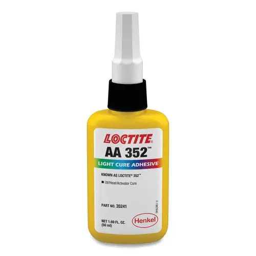 Loctite 135412 Loctite AA 352 Light Cure Adhesive, 50 ml, Bottle, Light ...