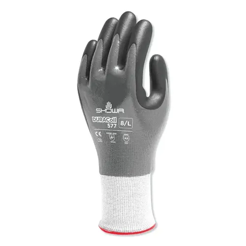 Showa 577L-08 Nitrile, Cut Resistant Gloves, Size L, A3 ANSI/ISEA Cut Level, Blac - 2 per pack ...