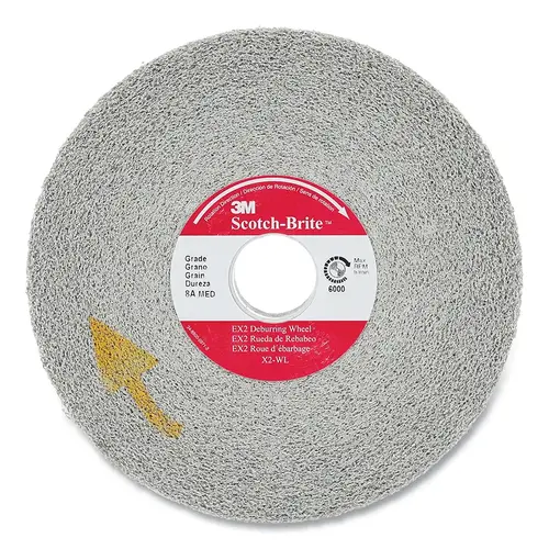 Scotch-Brite 4801117224 EX2 Deburring Wheel, 12 in, 8S Fine, Silicon ...