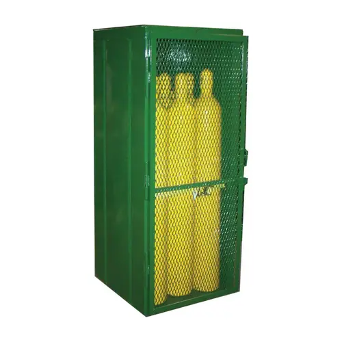 SAFTCART ESTS9 Cylinder Storage Cages, Holds 9 Cylinders, 72 in x 34 in ...