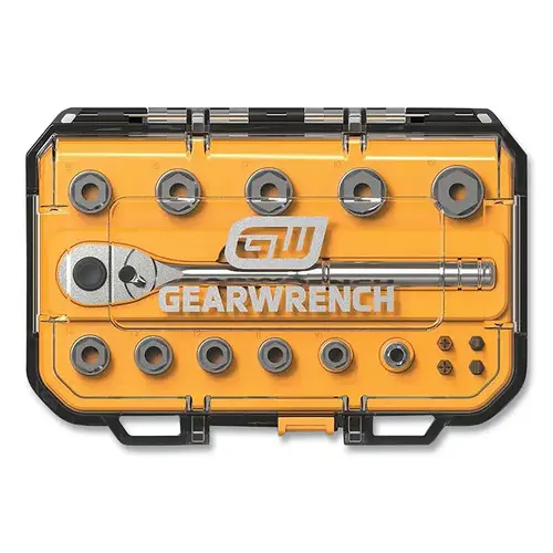 GEARWRENCH GWSWS38SAE16 Mechanics Hand Tool Set, 16 Pc, 3/8 in Drive ...
