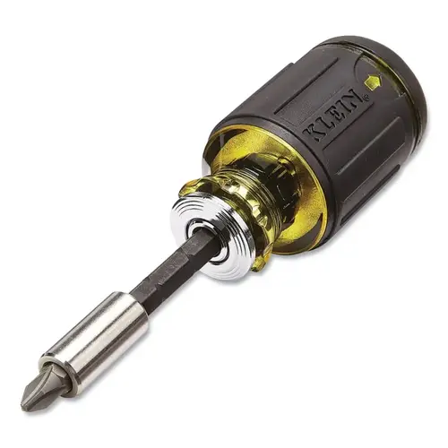 Klein Tools 32308 8-in-1 Multi-Bit Adjustable Length Stubby Screwdriver ...