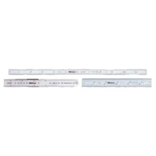 MITUTOYO 182-165 Series 182 Steel Rulers, 24 in, Wide, Stainless Steel ...