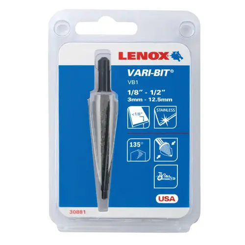 Lenox 30881VB1 Vari-Bit Step Drill Bit, #1, 1/8 in to 1/2 in, 13 Steps ...
