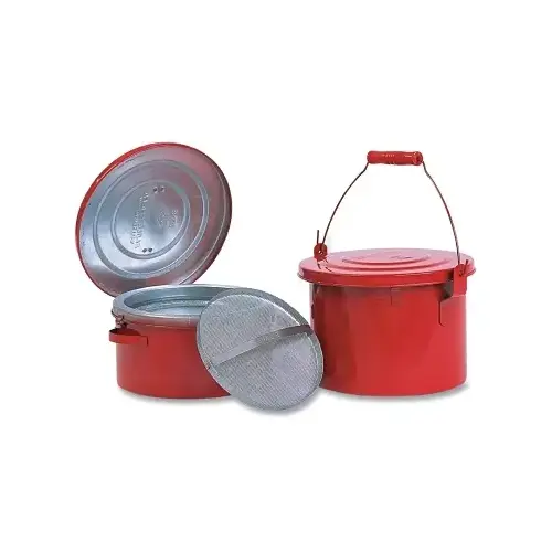 Eagle B602 Bench and Daub Can, 2 qt Capacity, Red, Galvanized Steel ...