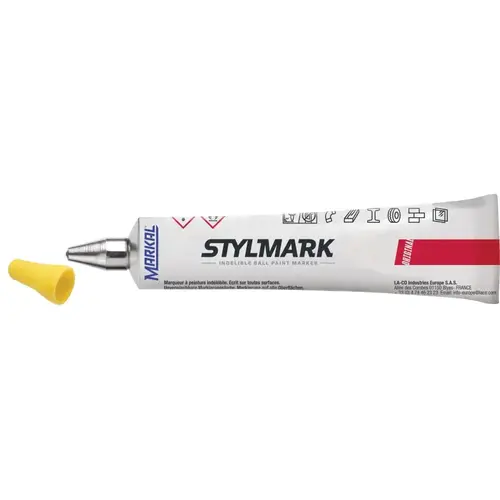LACO/MARKAL 96653 STYLMARK Tube Marker, Yellow, 1/8 in Tip, Metal-Ball Tip Buy Now