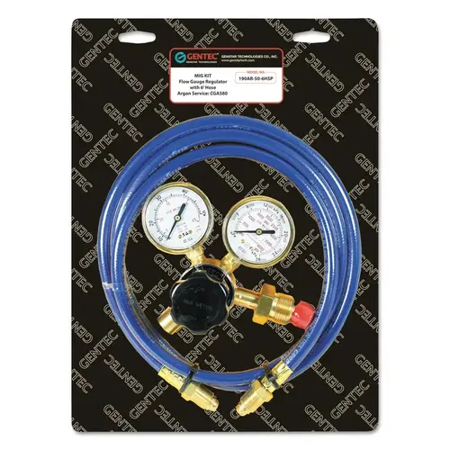 GenTec 190AR506HSP Flow Gauge Regulator, Argon Ar/CO2, 4000 psi Inlet ...