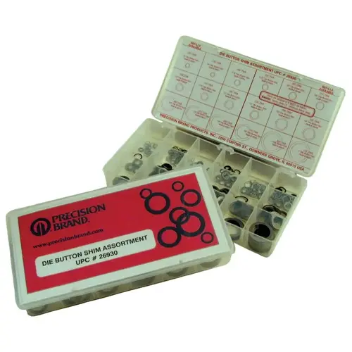 Precision Brand 26930 Die Button Shim Assortments, 1/4 in - 1 in Size ...