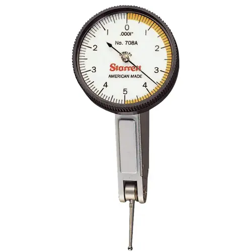 Starrett 64212 708 Series Dial Test Indicators, 0-5-0 Dial, 0.02 in ...