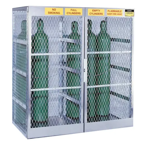 Justrite 23007 Aluminum Cylinder Lockers, Up to 20 Gas Cylinders Buy Now