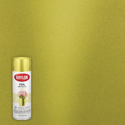KRYLON K01084000 8 Oz. Premium Foil Metallic Yellow Spray Paint Buy Now