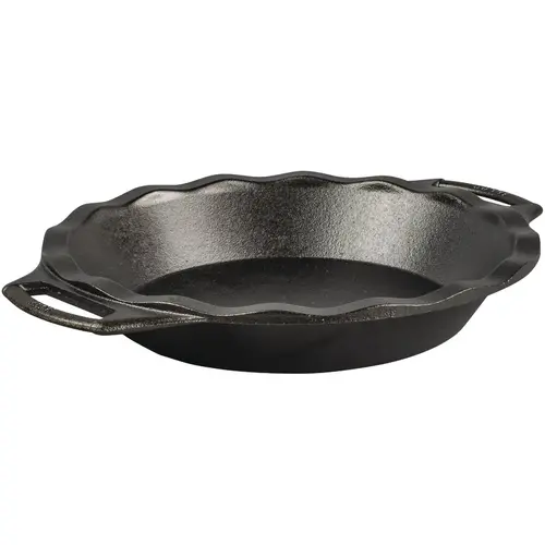 LODGE BW9PIE 9 In. Seasoned Cast Iron Pie Pan with Dual Handles Black ...