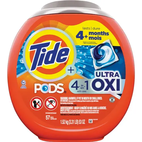 TIDE 3077209164 Pods 4-In-1 Ultra Oxy Liquid Laundry Detergent Soap ...