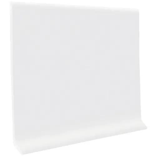 ROPPE H1640C54P161 4 In. x 4 Ft. Snow White Vinyl Dryback Wall Cove ...