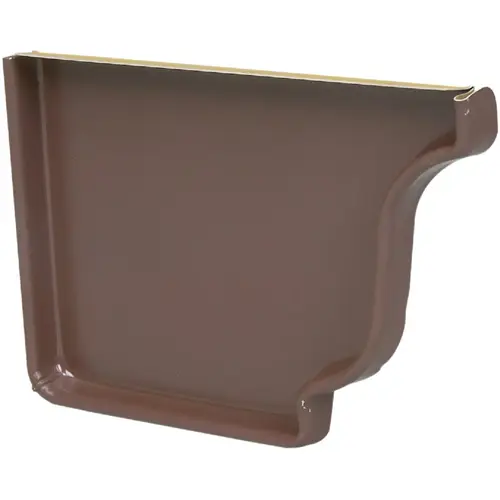 Spectra Metal 5ENLRTB 5 In. Aluminum Brown Left Gutter End Cap Buy Now