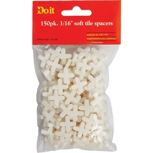 Do it 309192 3/16 In. White Soft Tile Spacers - pack of 150 Buy Now