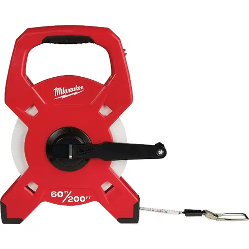 Milwaukee 48-22-5360 Tape Measure: 200 ft Long, 2" Width, White Blade ...