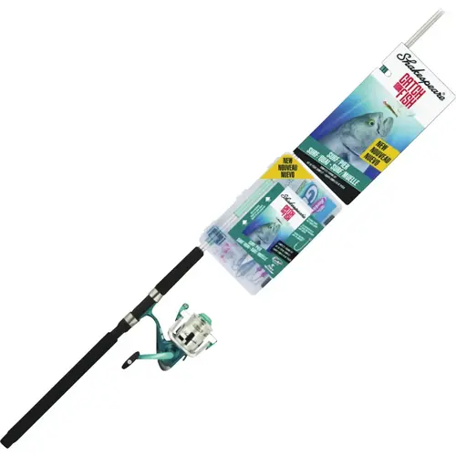 Shakespeare SKPCMFMEDSPKIT Catch More Fish Spinning Medium Action Rod ...
