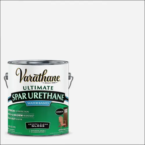 Varathane 250031 Gloss Clear Water Based Exterior Spar Urethane, 1 Gal ...