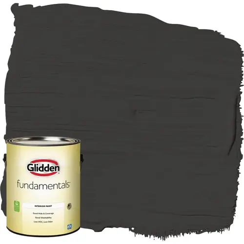 Glidden GLFIN40BL/01 Fundamentals Grab-N-Go Flat Interior Paint, Black ...