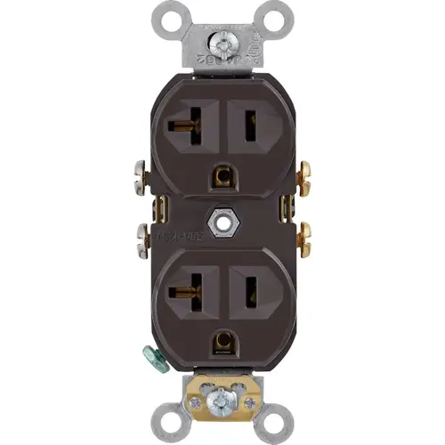 Leviton R50-CBR20-000 20A Brown Commercial Grade 5-20R Combination Side ...