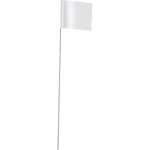 Empire 78-006 21 In. Steel Staff White Marking Flags Buy Now