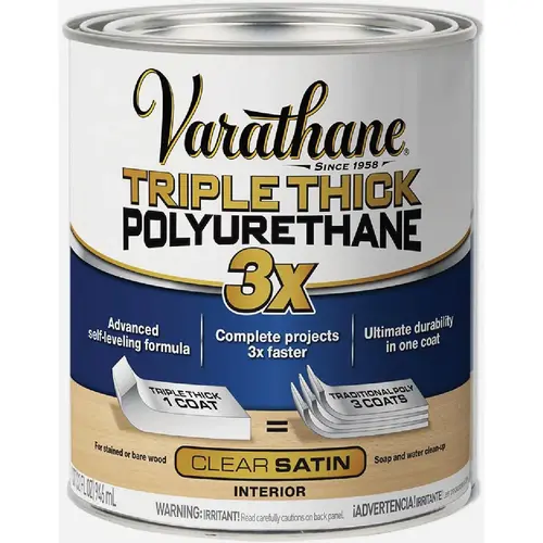 Varathane 284473 Satin Triple Thick Interior Polyurethane, 1 Qt. Buy Now