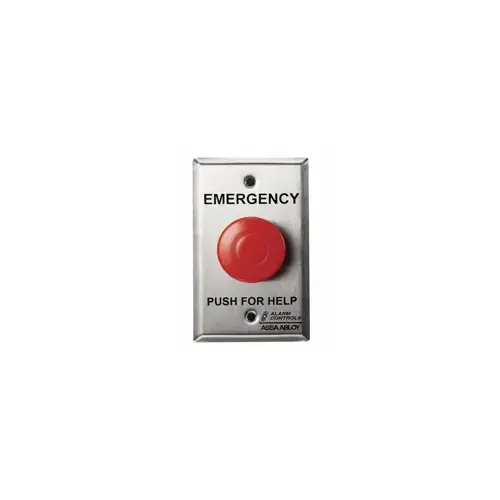 Alarm Controls PBL-1-1-L3-GR Red Mushroom Button Emergency Push for ...