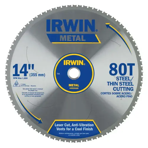 Irwin 4935559 Metal Cutting Blades, 14 in, 80 Teeth Buy Now
