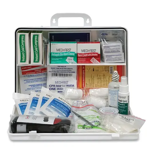 MEDI-FIRST 887ANSI First Aid Kit, 50 Person ANSI-B Kit, Metal Buy Now