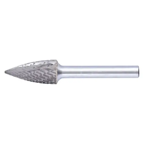PFERD 22294 Carbide Tree/Pointed Shaped Bur Bit, 3/8"Dia. x 3/4"L Cut ...